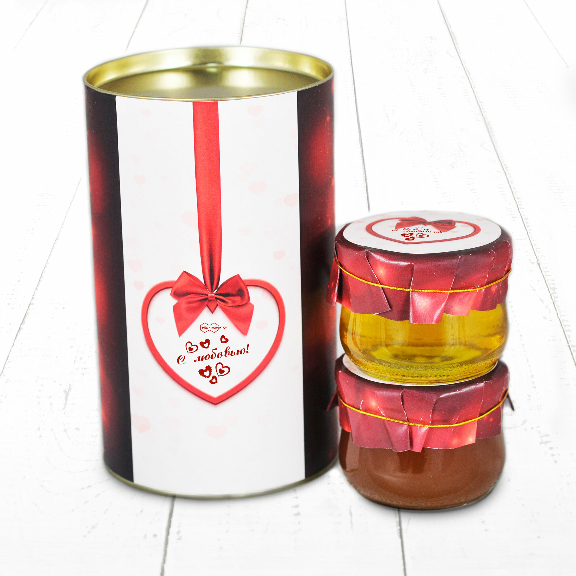 Подарочный Набор "Тубус С Любовью липовый и дягилевый мёд"