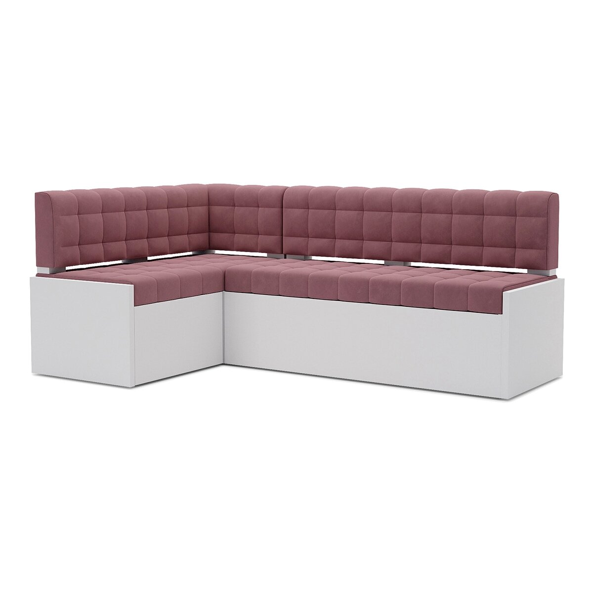 Кухонный уголок Сток Диванов Милтон, розовый велюр, 178 см, механизм дельфин