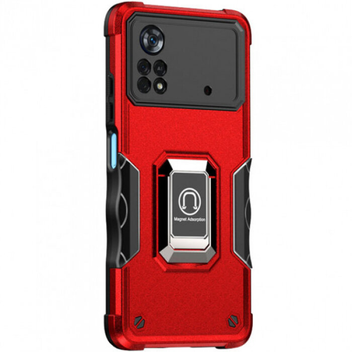 Magnet Ring Противоударный чехол с кольцом под магнитный держатель для Xiaomi Poco X4 Pro 5G