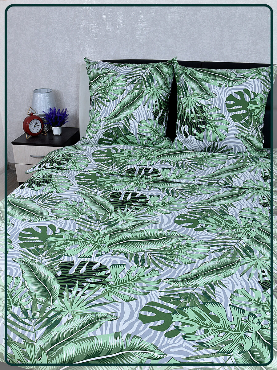 Постельное белье Шуйская бязь Монстера 21525-1 2 спальное