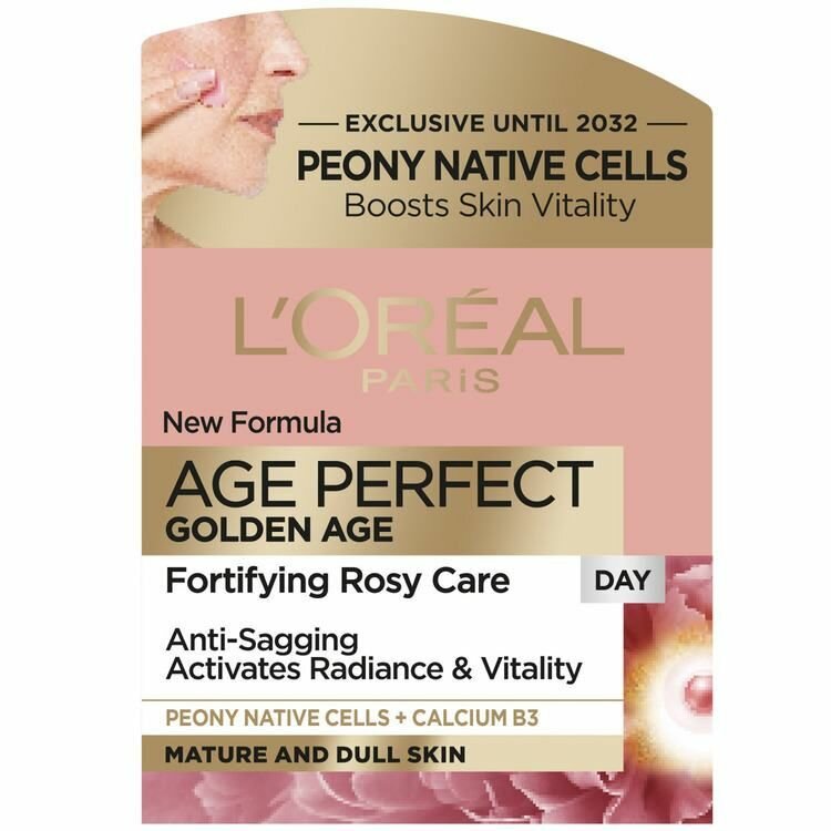L'Oral Дневной крем для лица Age Perfect Golden Age 60+ с экстрактом пиона, 50 мл (Франция)