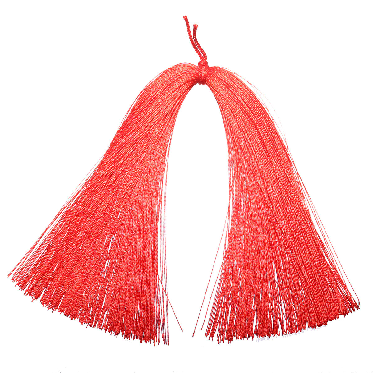 Кисточка декоративная, 75-85х5мм, заготовка, нейлоновая, красная, 5 шт.