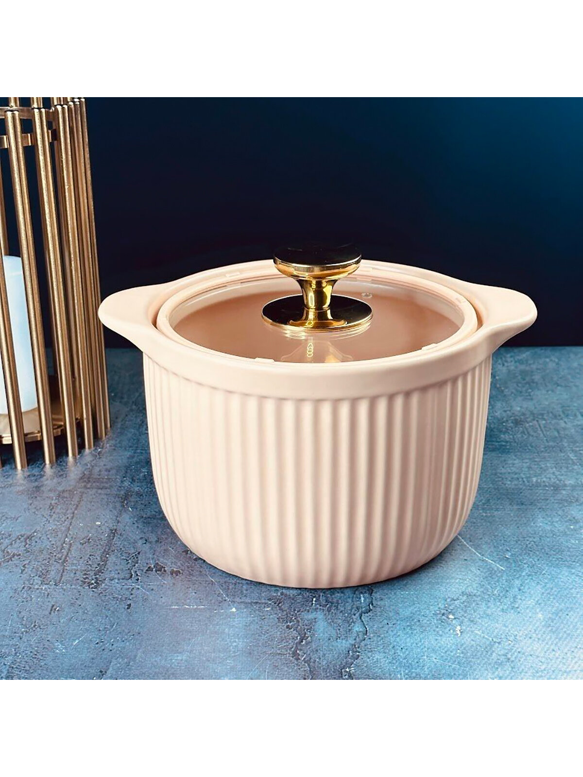 Кастрюля с крышкой Lenardi, керамическая, 2,5 л