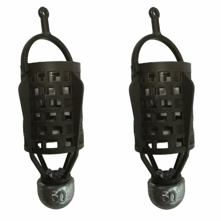 2 шт. Кормушка фидерная пуля 50 гр. Для реки с умеренным или сильным течением / озера