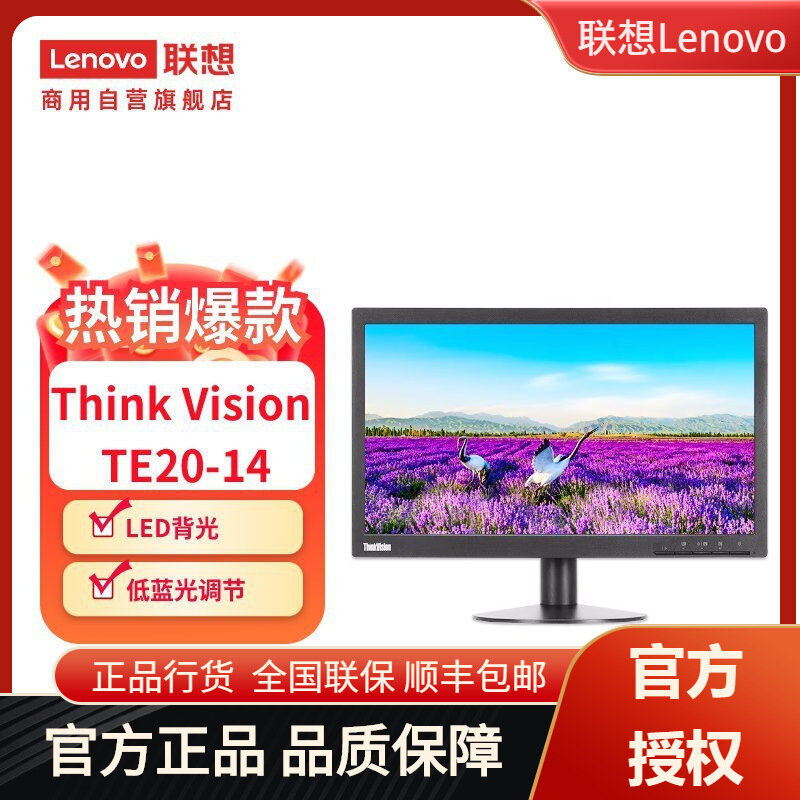 Монитор Lenovo ThinkVision TE20-14, LED-подсветка, 1600x900, 19.5"