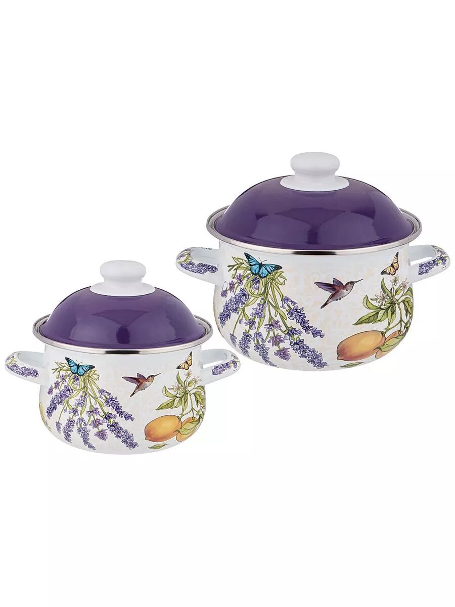 Набор кастрюль Прованс лимоны, 4 предмета