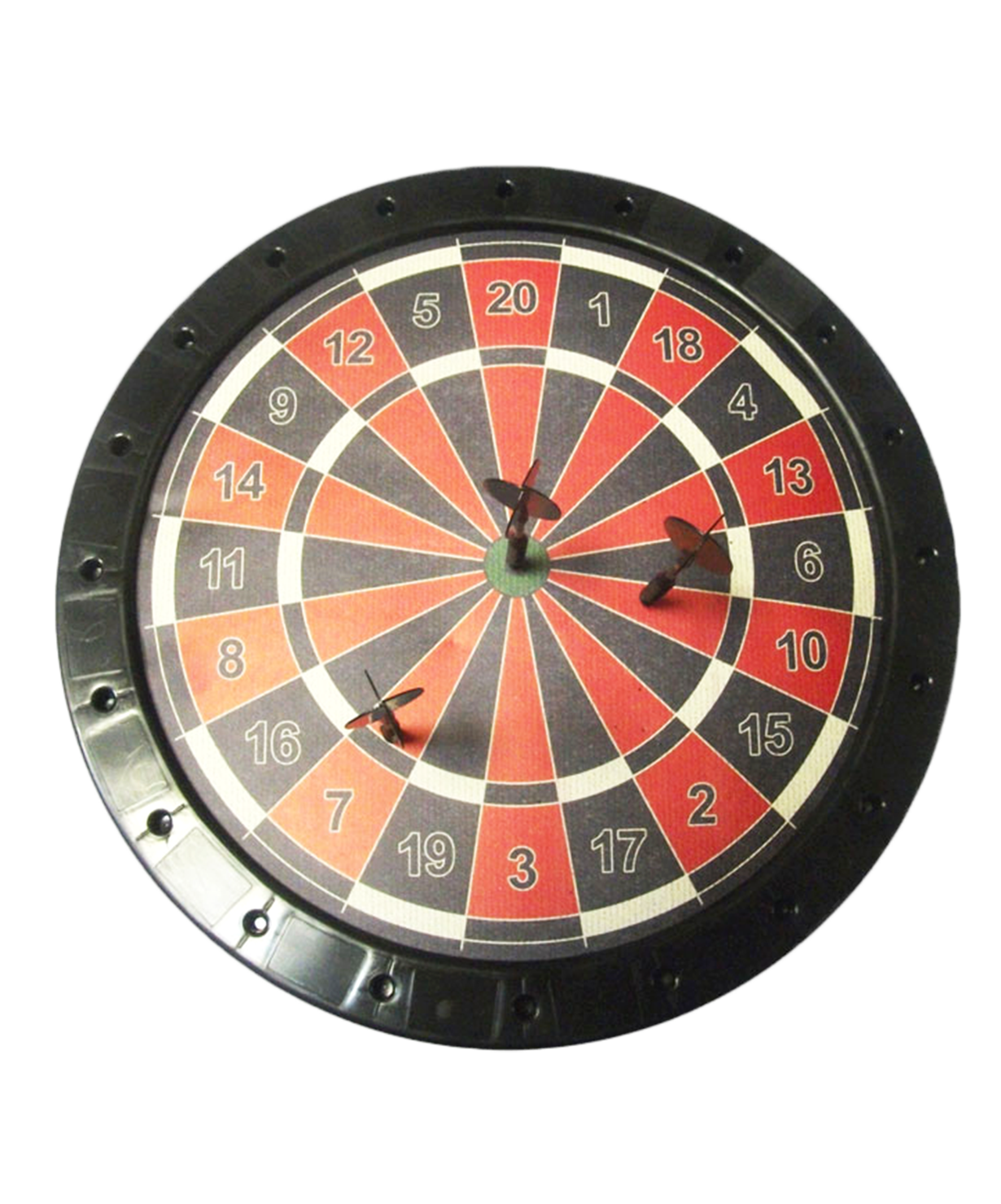 Дартс 15", с 3-мя дротиками, набор, классический, красный, чёрный