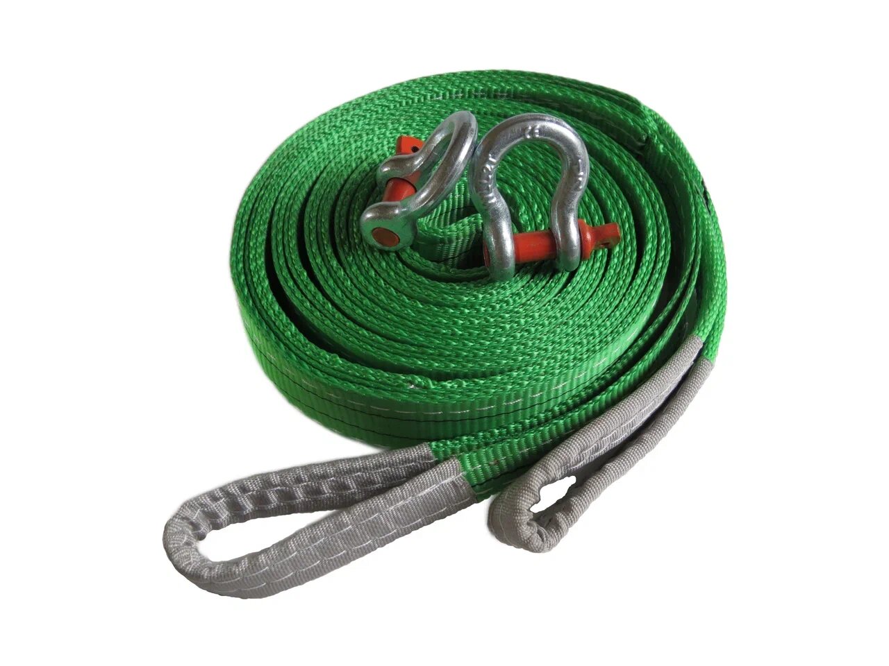 Буксировочный трос ООО "Стропы-Канаты" 7т/6м (скоба- скоба). Для буксировки авто до 3т тонн.