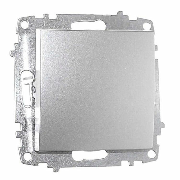 Выключатель (механизм) EL-BI Zena Vega Silverline одноклавишный без рамки серебро/серый металлик/хром с/п 609-011000-200