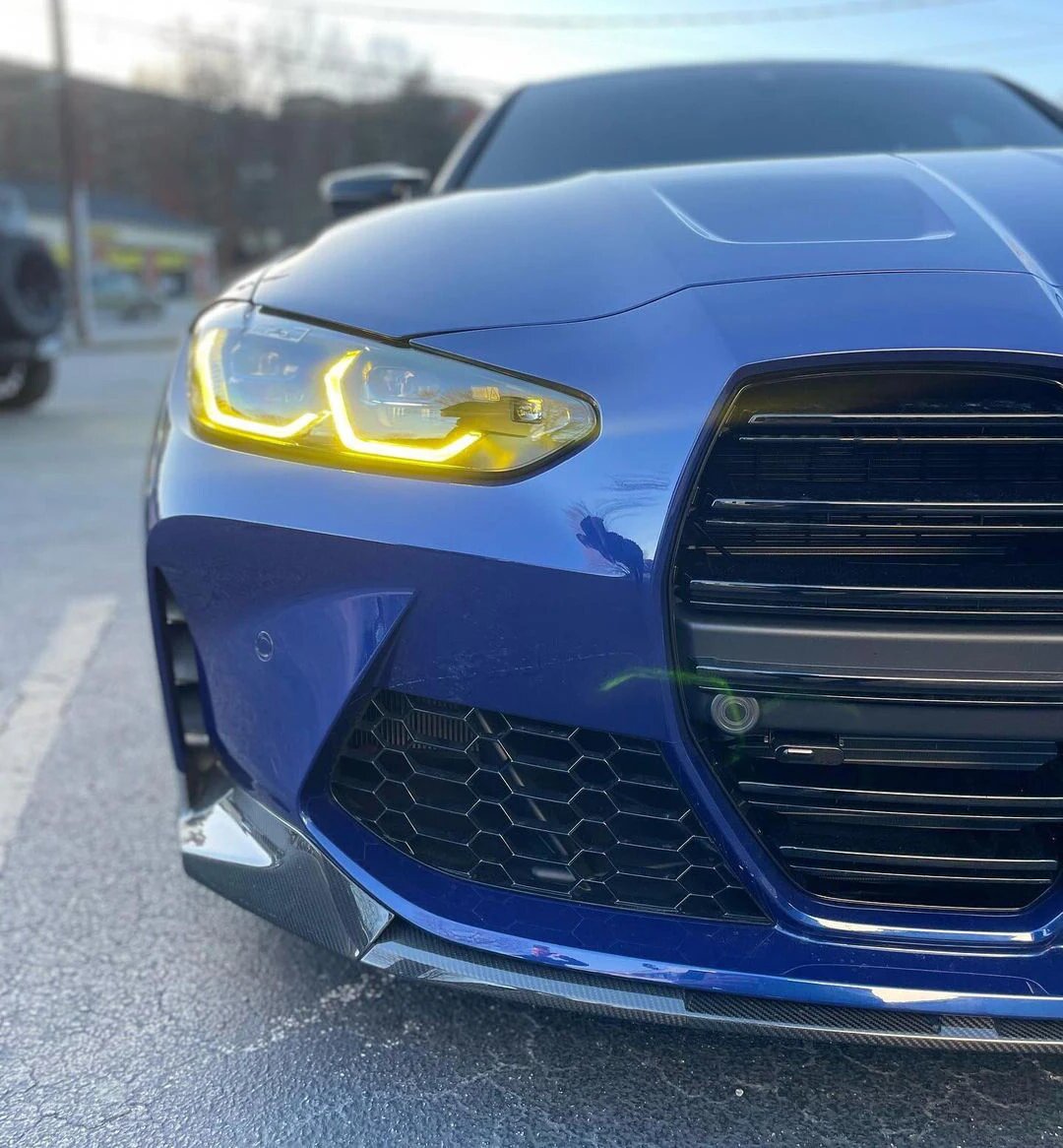 Лимонно-желтый модуль многоцветного DRL для BMW M3 M4 CSL 4 серии G80 M440I G82 G23 G26 фар «ангельские глазки» 63119851051 63119851052 Eu version, Yellow