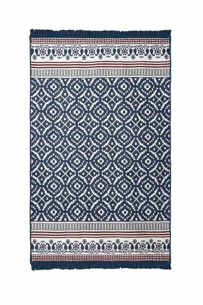 Ковер турецкий на пол на кухню в гостиную 80х200 см бежевый современный безворсовый 396275 Kover-Russia