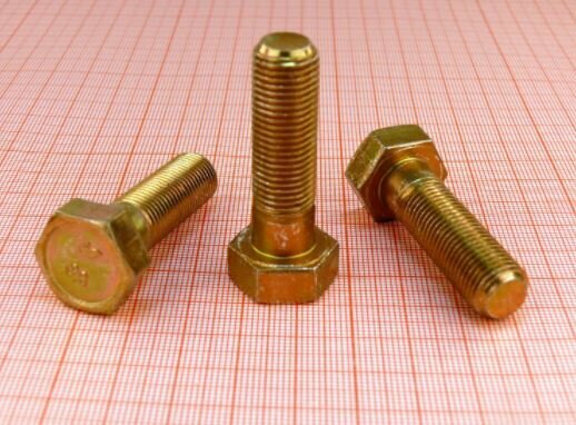 Болт М12х 40х1.25 БелЗАН КамАЗ 53205 вилки кардана заднего моста, 5 шт