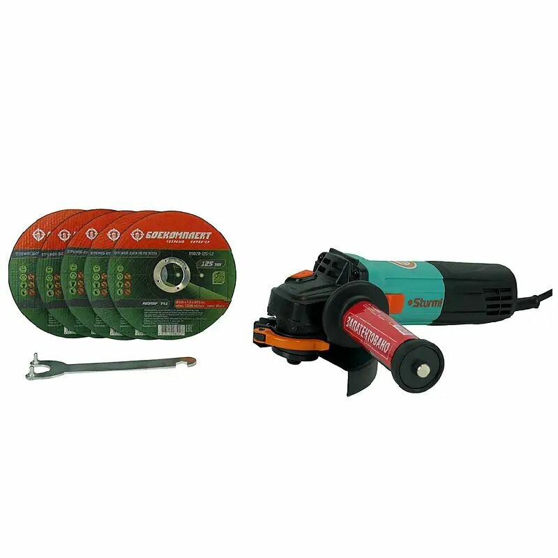 УШМ Sturm! AG90125E, 1100 Вт, 125 мм