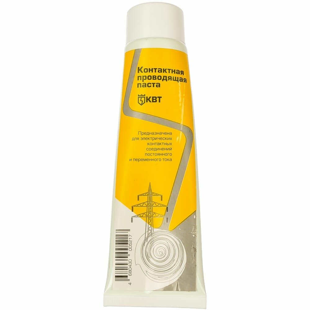 Паста паяльная КВТ КПП 55362, проводящая, нейтральная, жёлтая, 100г