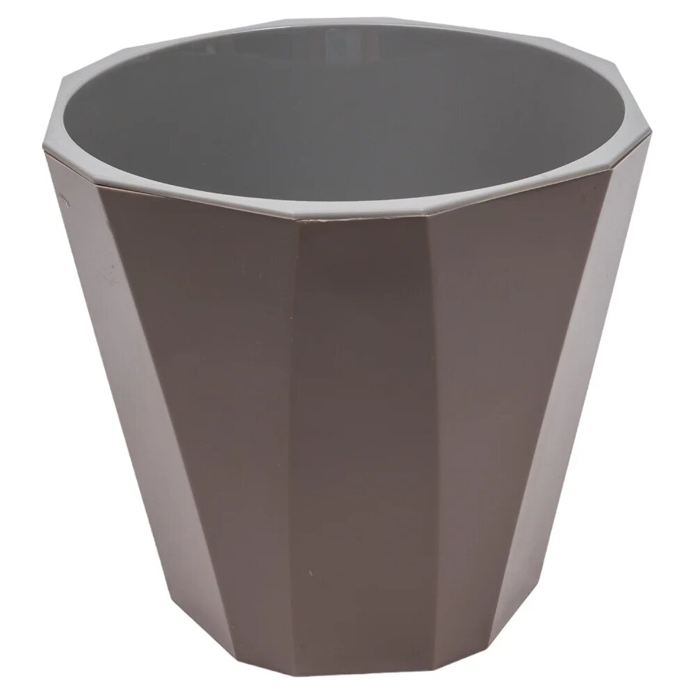 Кашпо со вставкой Martika Палермо 3.6 л, коричнево-серое С317КСЕР, красный