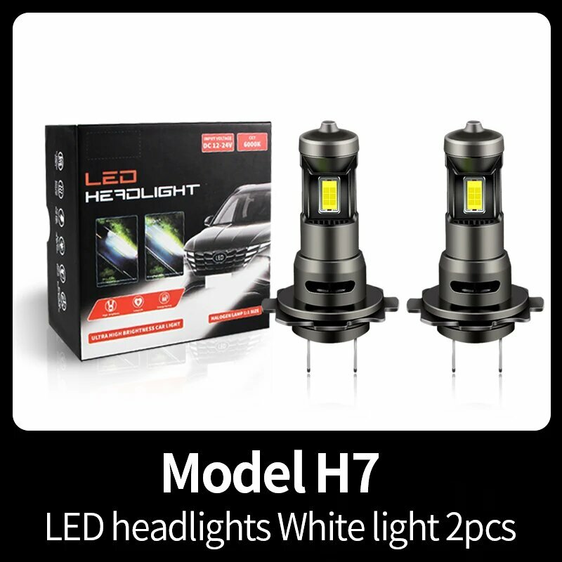 LED H7 Лампы головного света, Белый свет, 2шт