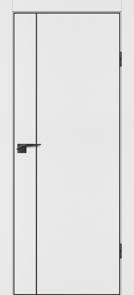 Дверь Profilo Porte P-21 NEW PET белый матовый черный молдинг РЕТ ABS черная кромка с 4-х ст 200*90
