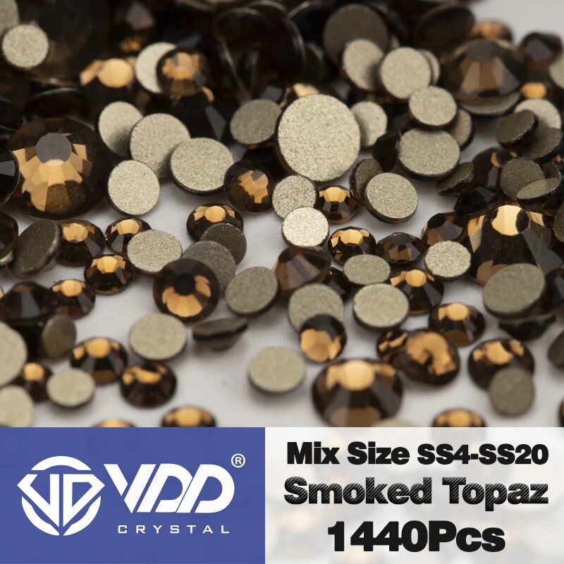 Стразы VDD Smoked Topaz SS4-SS20, 1440шт