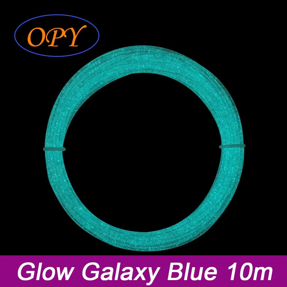OPY Нить для 3D ручки PLA 1,75 мм 10 м Светящаяся G Galaxy Blue 10m