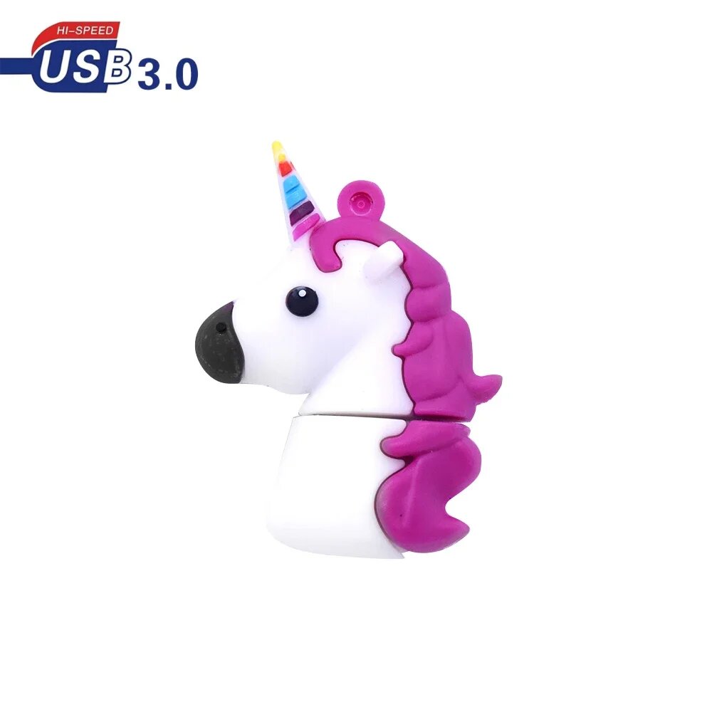 USB флэш-накопитель 32 Гб 16 Гб Usb 3,0, милая мультяшная лошадка в виде единорога, 64 ГБ, флешка на 8 ГБ 4 ГБ, милая цветная мини-флешка, карта памяти