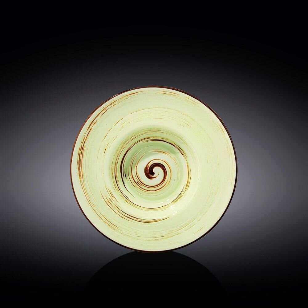 Тарелка для салата Спираль фисташковая 22,5 см. (1100 мл). (Spiral Pistachio). Wilmax