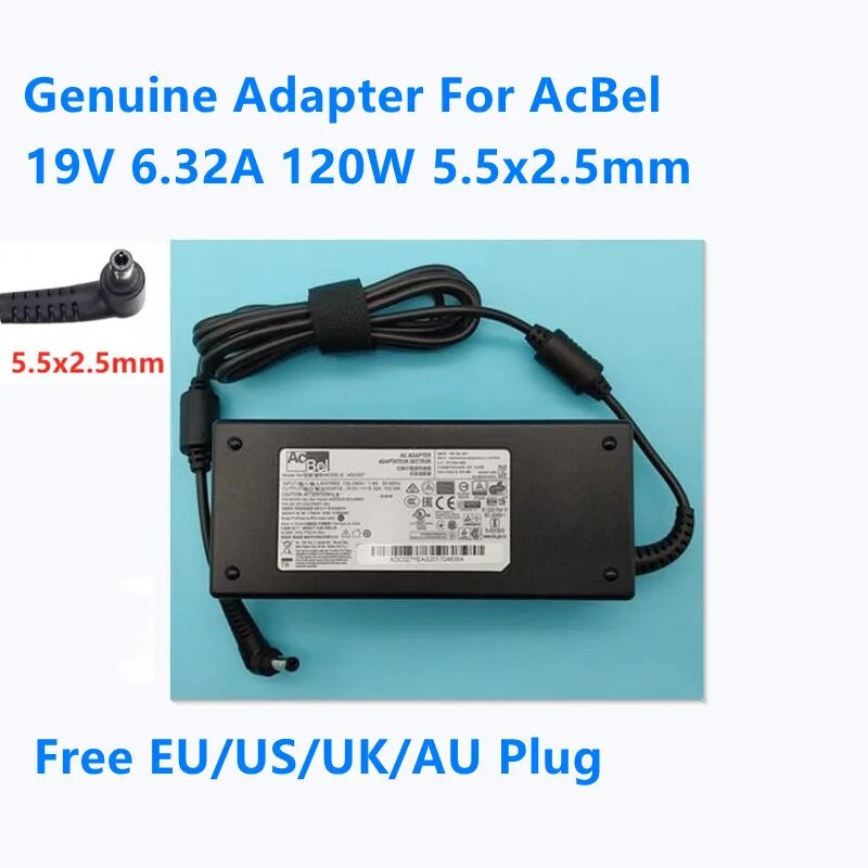 Оригинальный блок питания AcBel ADC027 19 в 120 А 5,5 Вт 2,5 x мм, адаптер переменного тока для зарядного устройства ноутбука MSI MECHREVO