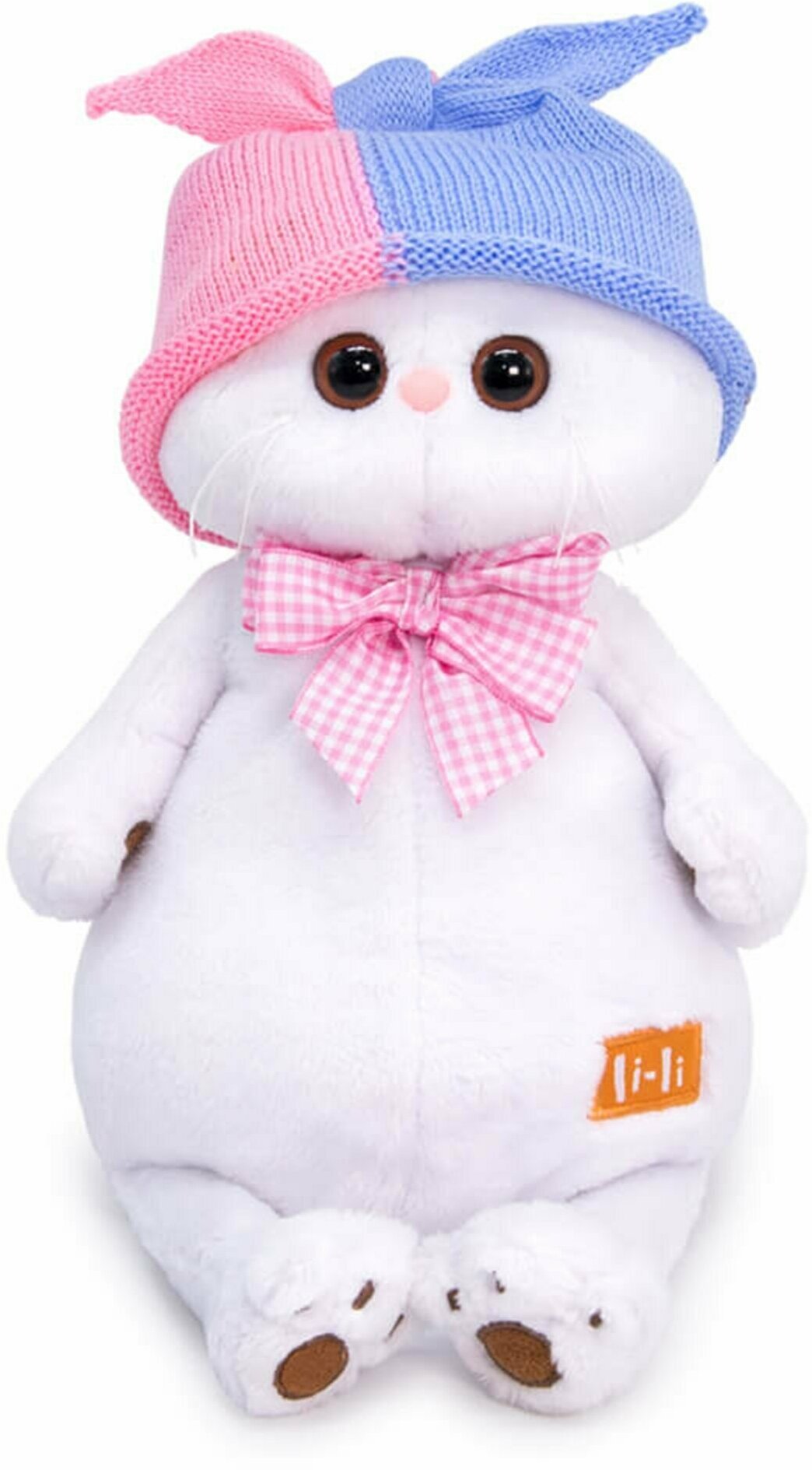 Budi Basa Мягкая Игрушка Кошечка Ли-Ли в двухцветной шапке (24см) (в подарочной коробке) LK24-090