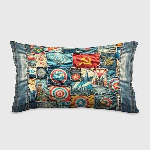Пэчворк джинсы в СССР Прямоугольная подушка