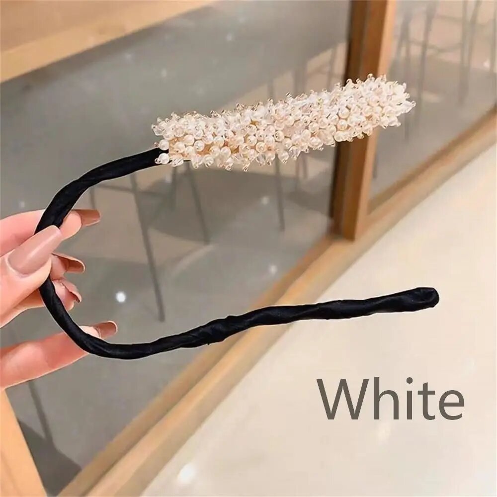 Ленивая шпилька для волос со стразами Белый, white
