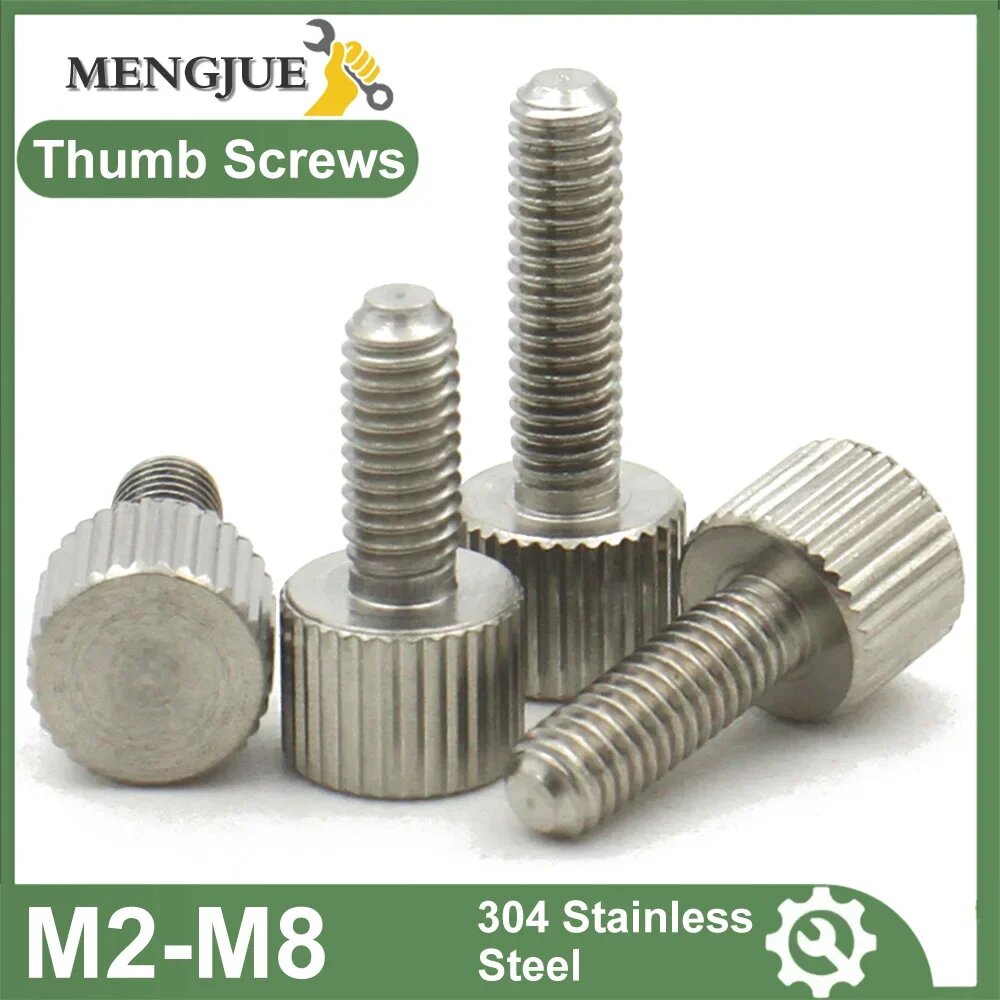 Менджуэ винты с накатанной головкой из нержавеющей стали 304 M5 (2PCS), 16mm