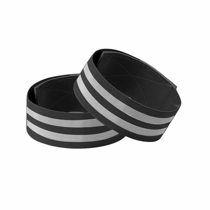 2 шт. светоотражающие ленты, эластичная повязка на руку, браслет, ремни на Черный, width 5cm black