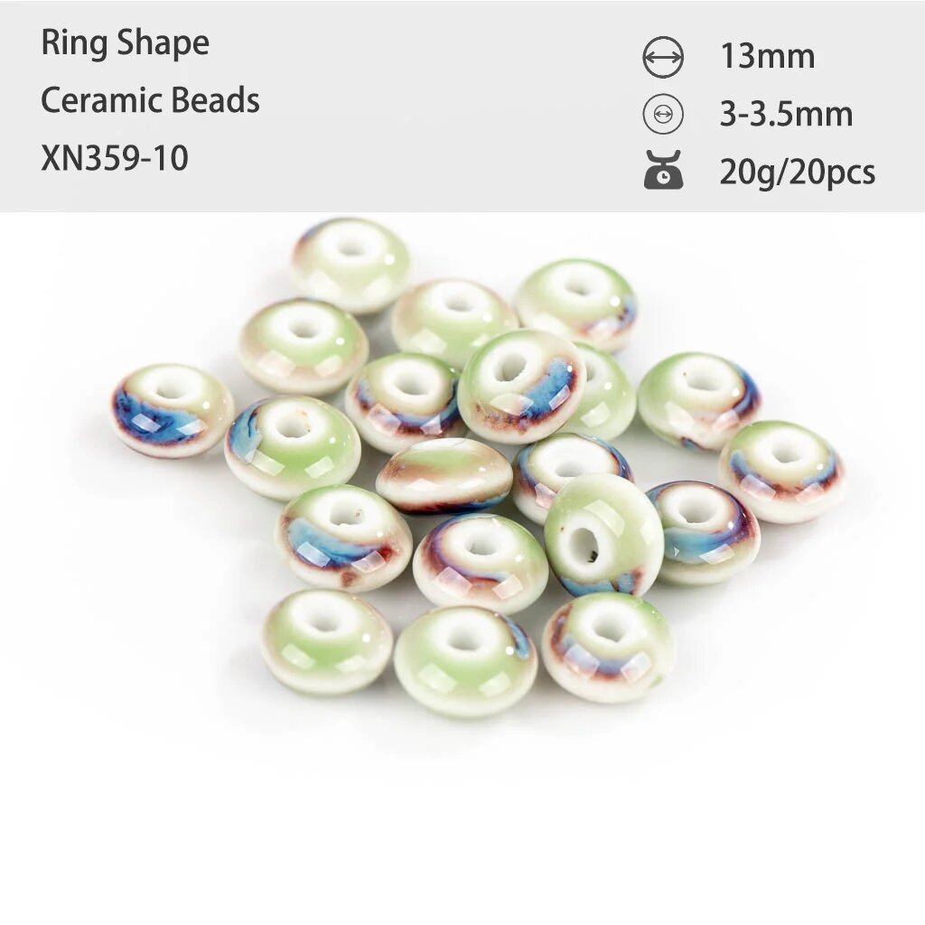 Многоцветные керамические бусины Midofare 13 мм 20 шт. 20pcs-13mm-XN35910