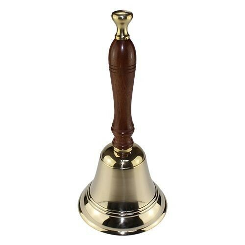 Колокольчик с деревянной ручкой диаметр 10,5см