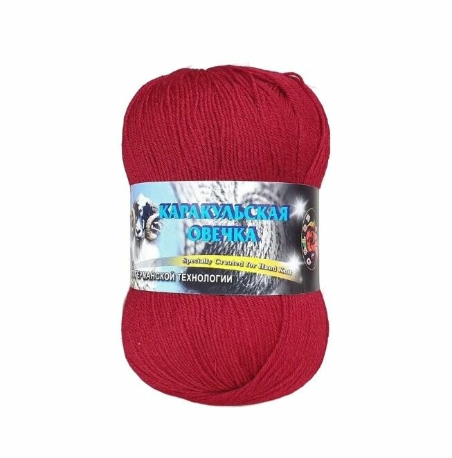 Пряжа Color City Каракульская Овечка 2225 рубиновый (100г/400м, упаковка 5 мотков)
