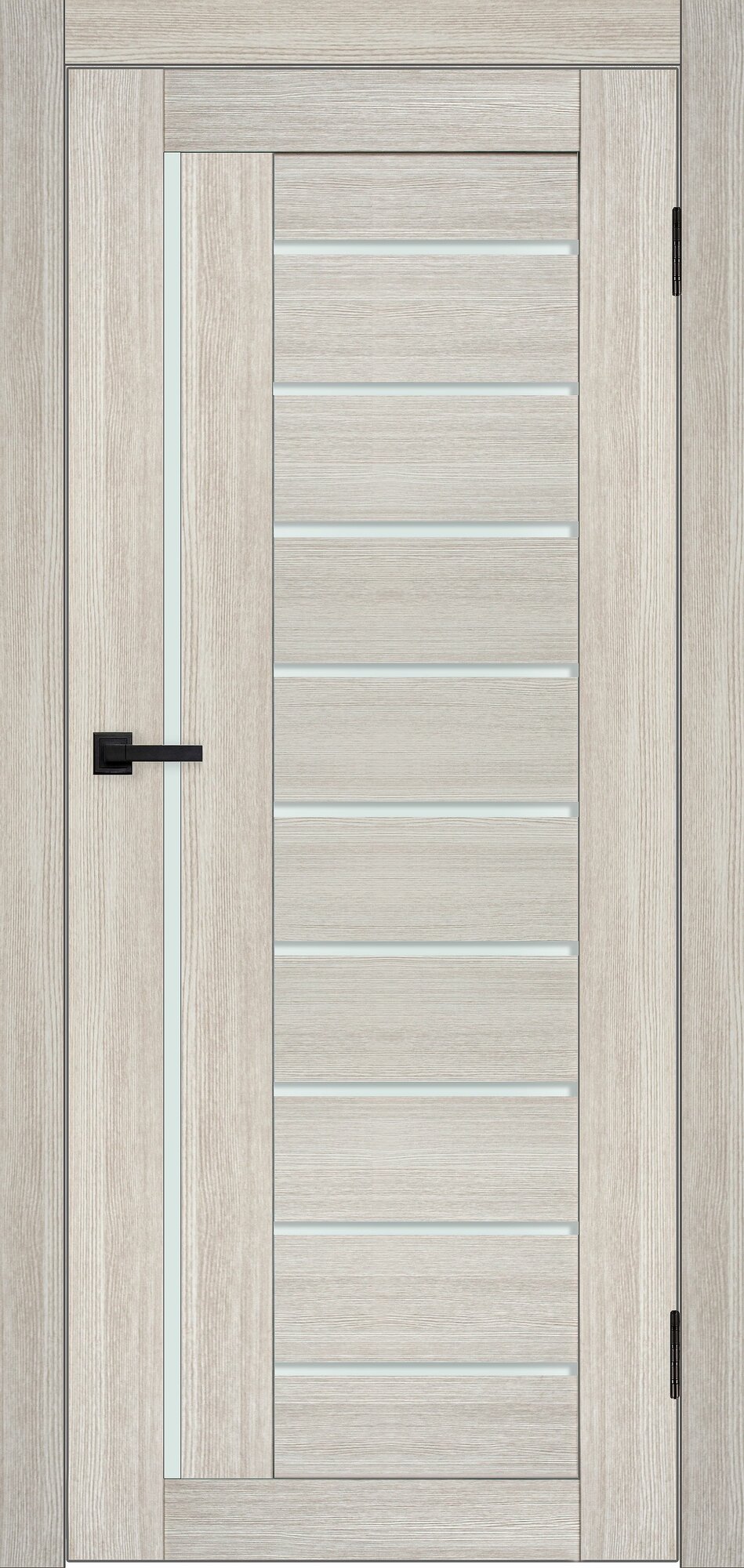 Дверь межкомнатная комплект с коробкой и наличниками Бета со стеклом, капучино, 800х2000мм