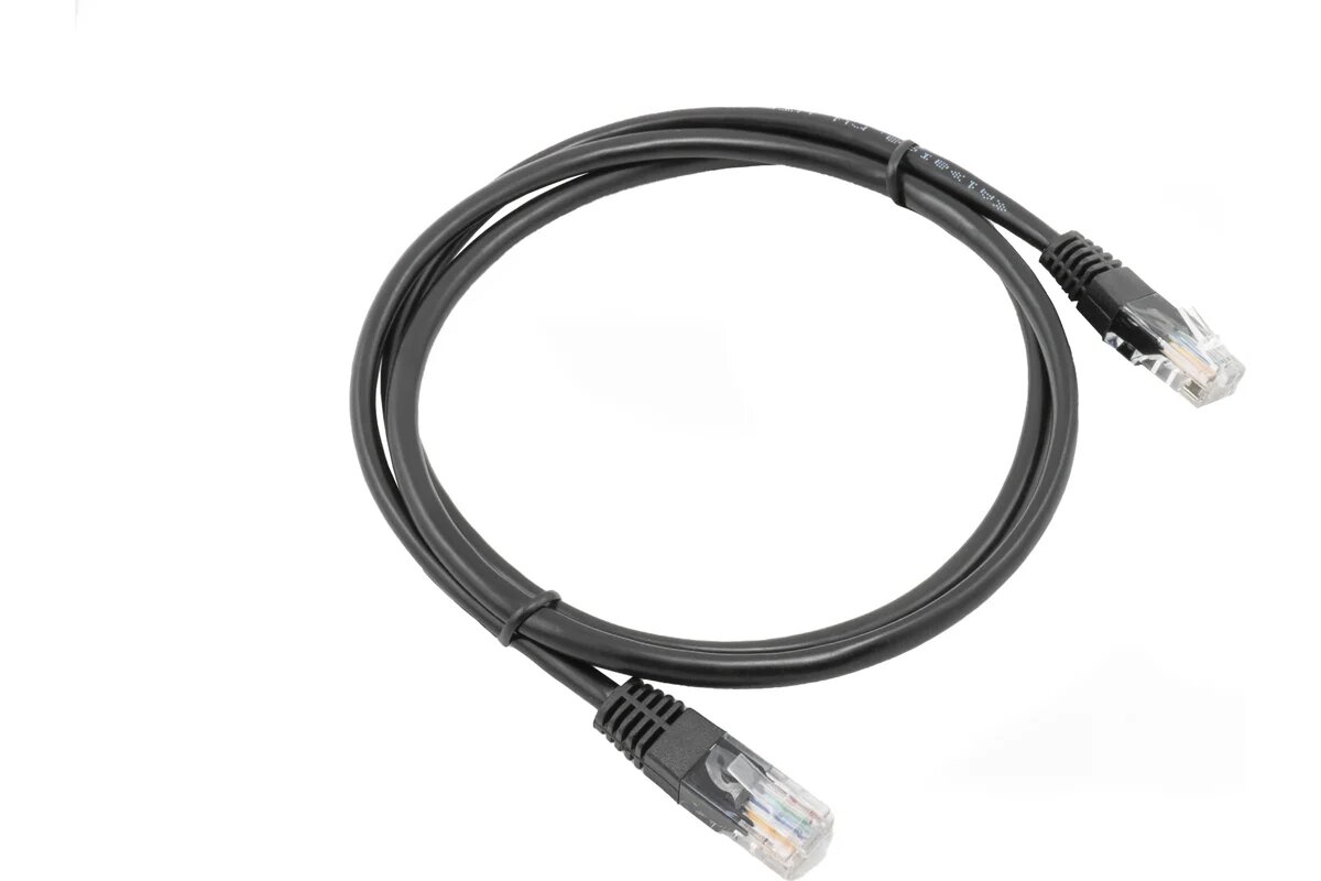 A1 патч-корд A1-LCU5E-C-1M-BK, кабель U/UTP Cat5e медь, длина 1 м, цвет чёрный