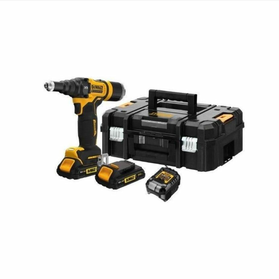 Заклепочник аккумуляторный "DeWalt" 4,8 мм DCF403D2GT-QW (2АКБ 2Ач и ЗУ)