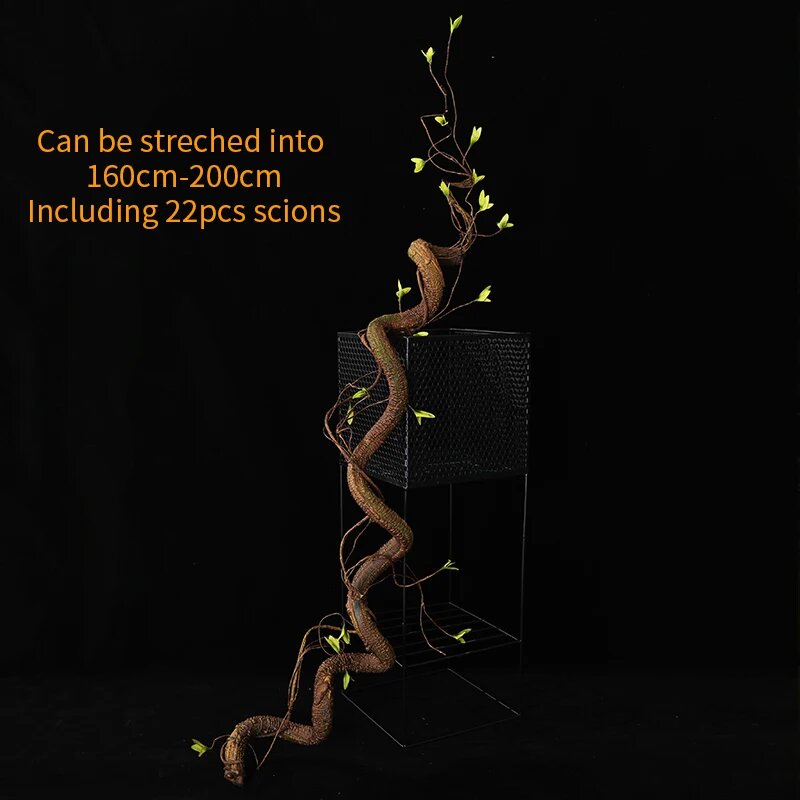 Гибкие искусственные ветки дерева, лоза, искусственные растения, Лиана с листьями для дома, свадьбы, сада, настенное украшение