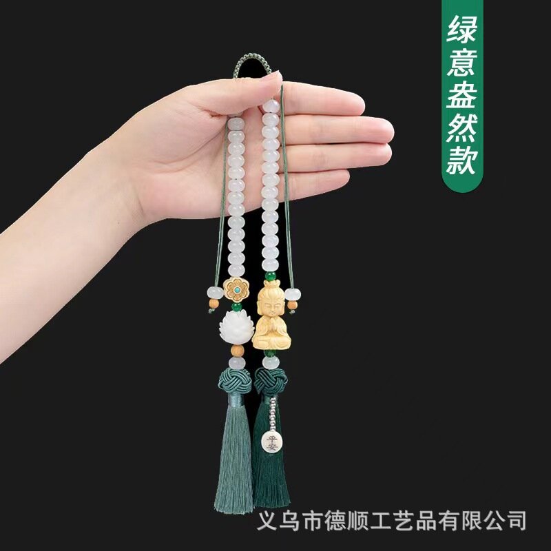 Талисман автомобиля "Будда", в виде лотоса, зеленый