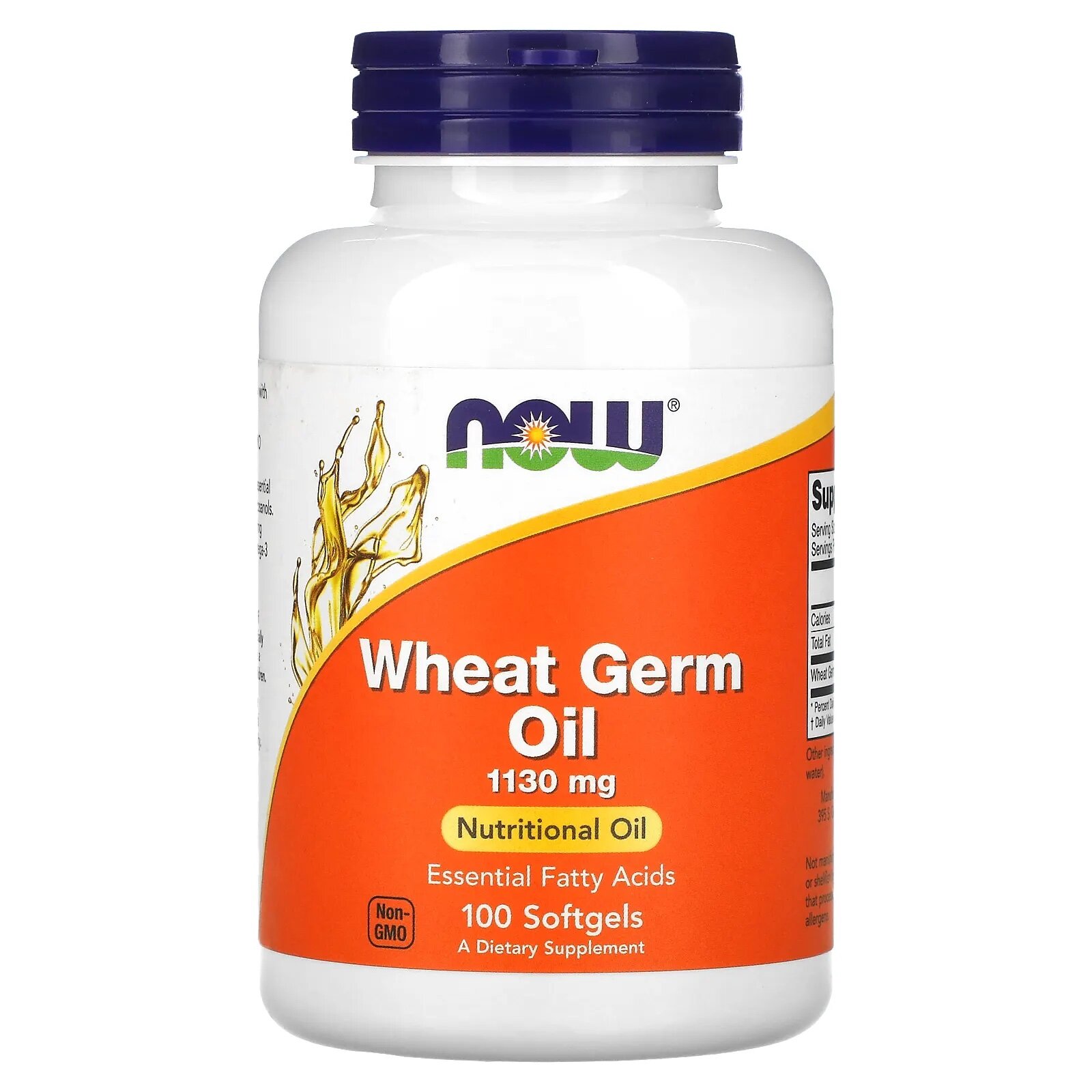 Now Wheat Germ Oil 1130 mg, 100 капс.