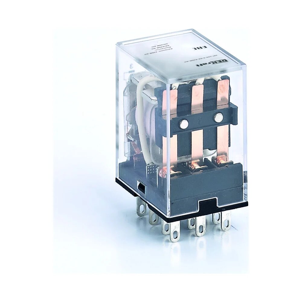 DEKraft Промежуточное реле 3 конт. с LED инд. 10А 24В AC ПР-102 23929DEK