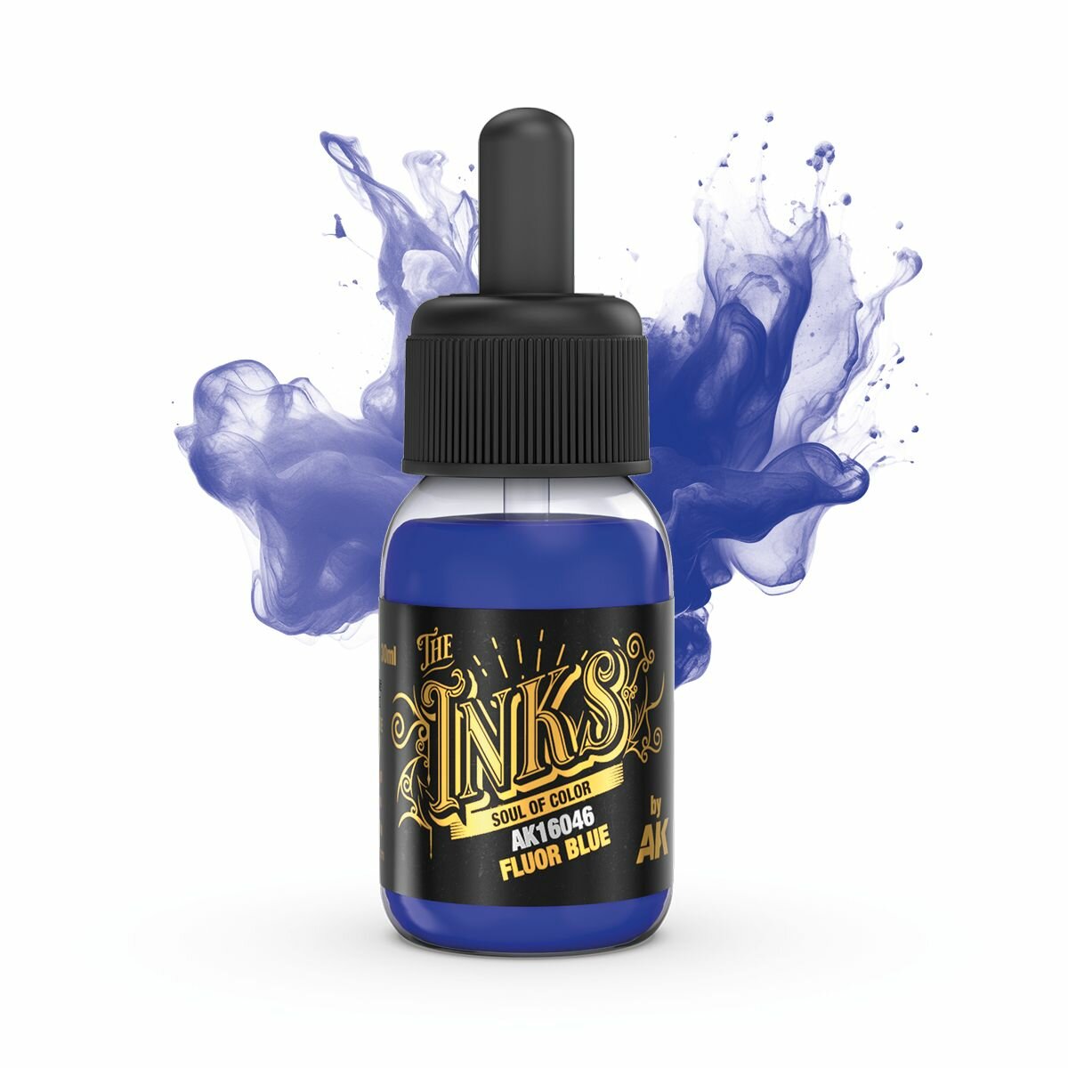 Краска для сборных моделей AK Interactive - The INKS: Fluor Blue (30ml)