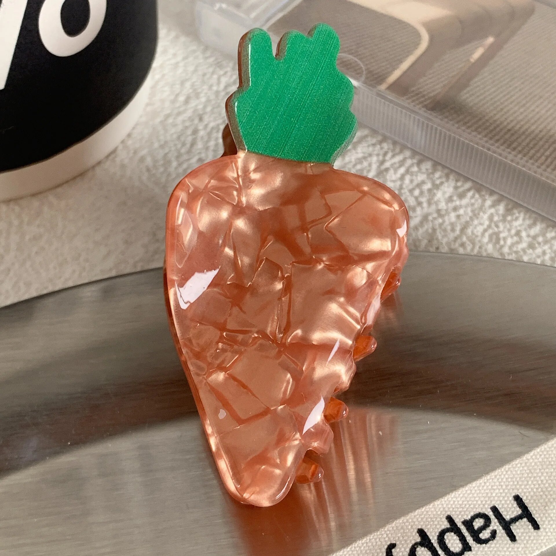 Гребешок для волос в виде моркови, Metal color: H