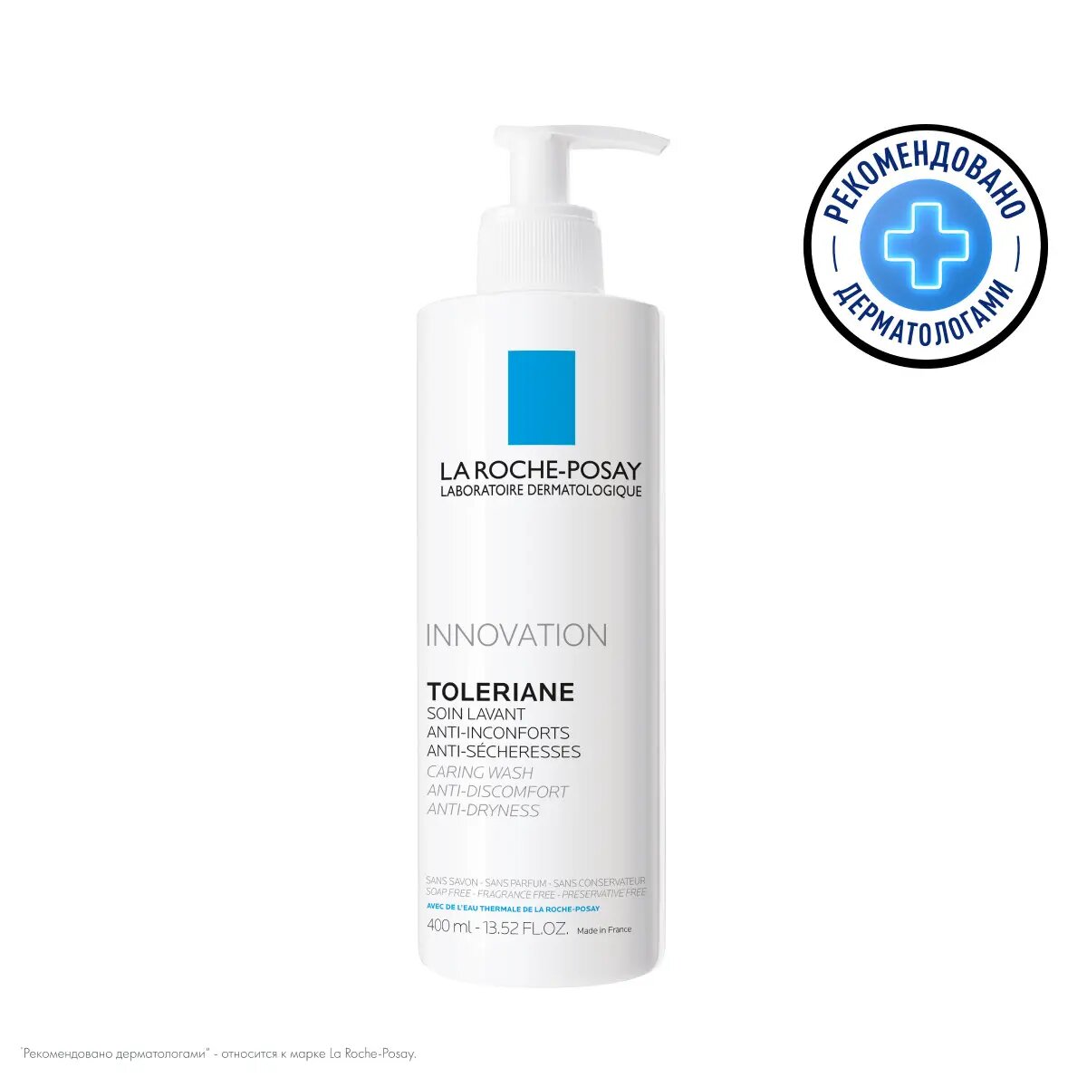 Очищающий гель для умывания для смягчения чувствительной кожи лица и тела La Roche-Posay Toleriane, 400 мл