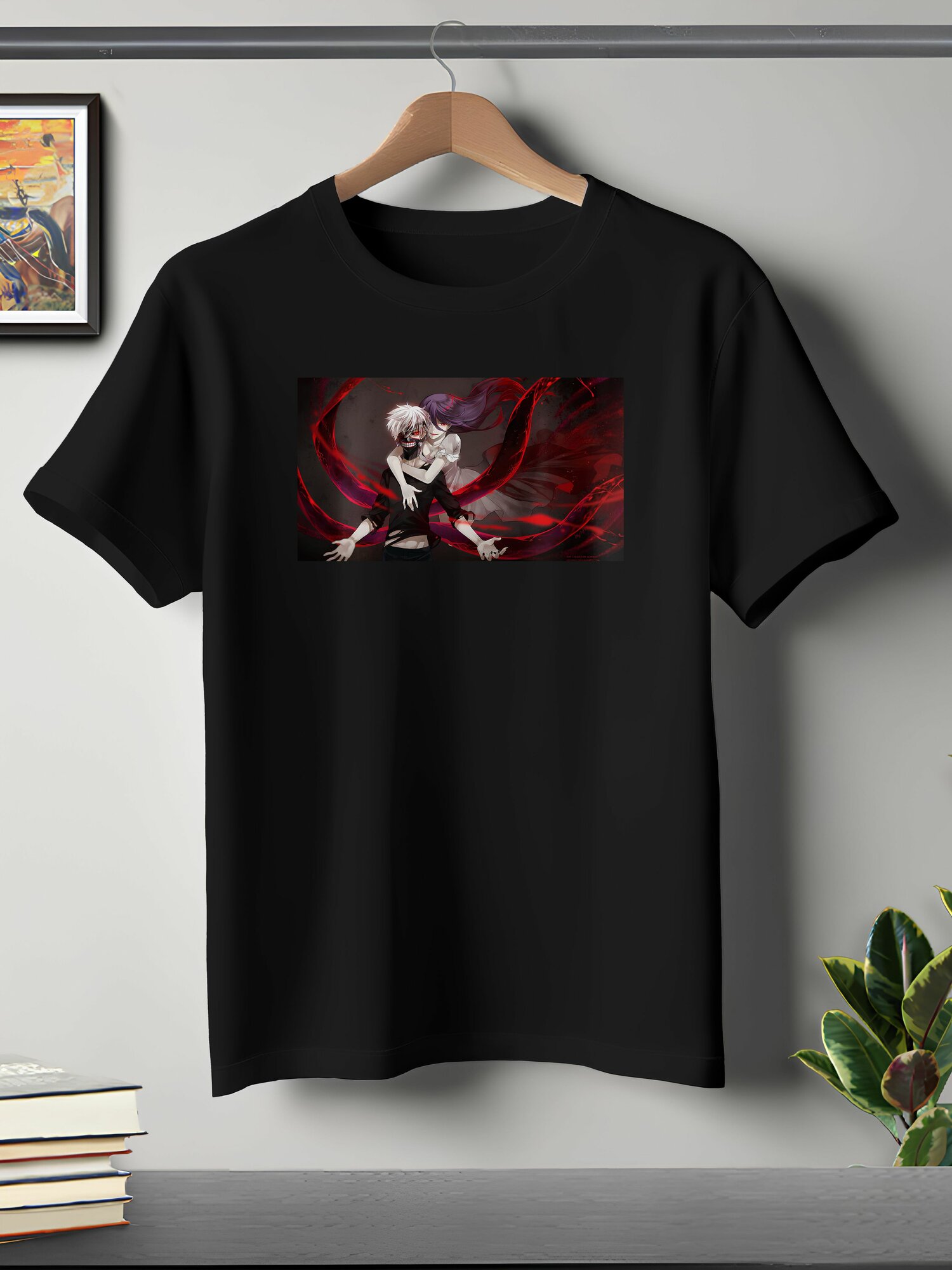 Футболка  Детская ONEQ 140 (10-11) размер с принтом Tokyo Ghoul, черная