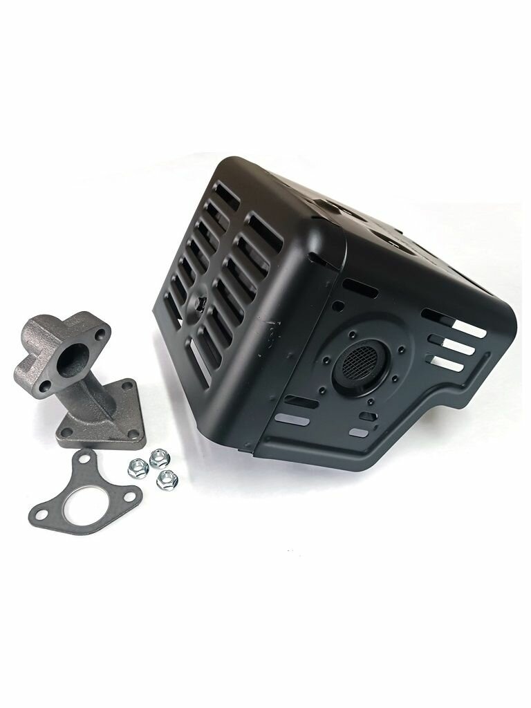 Глушитель в сборе для двигателя LIFAN 188F, 190F, 192F мотоблок, виброплита, снегоуборщик 11-17 Л. С.