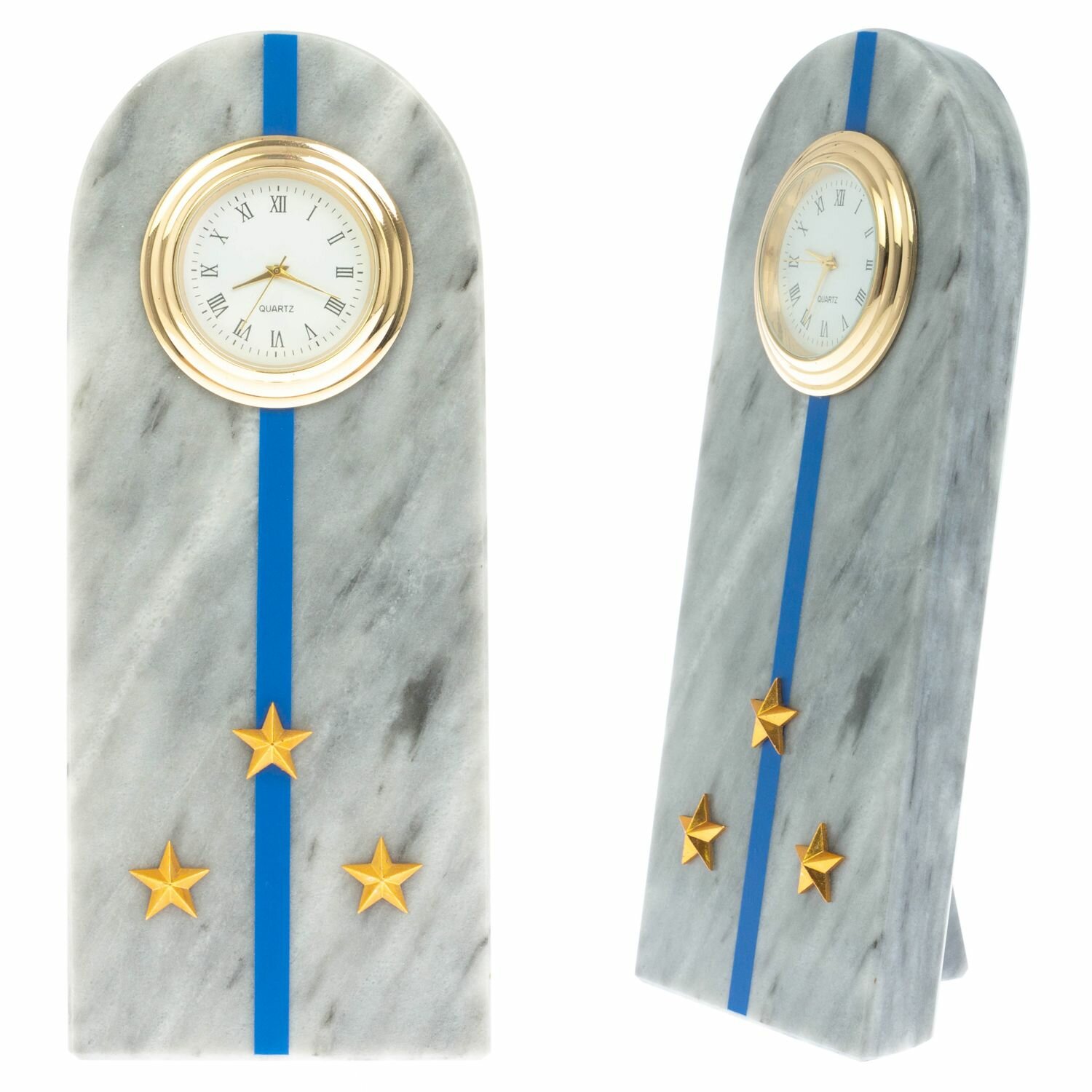 Часы-погон "Старший лейтенант МЮ" камень мрамор