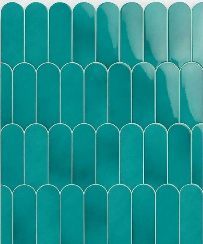 Керамическая плитка Natucer Fan Mix Turchese настенная УТ-00026577 7,2x19,5 см