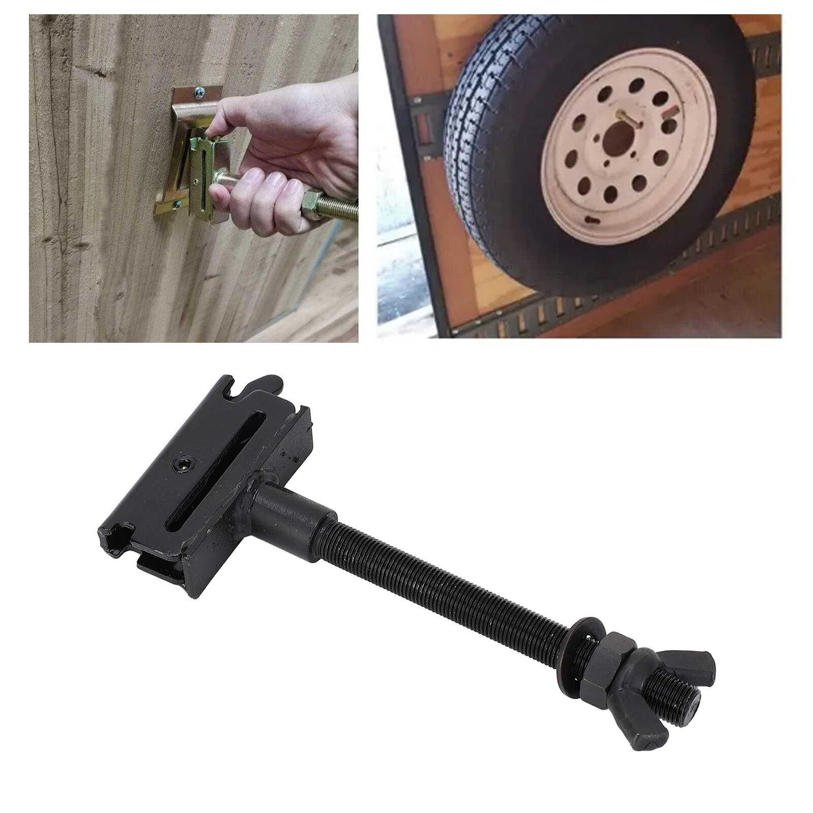 7-дюймовый держатель запасного колеса E Track, оцинкованный стальной держатель для прицепа, держатель запасного колеса для грузовиков, полуприцепов, гаражей, мотоциклов, черный