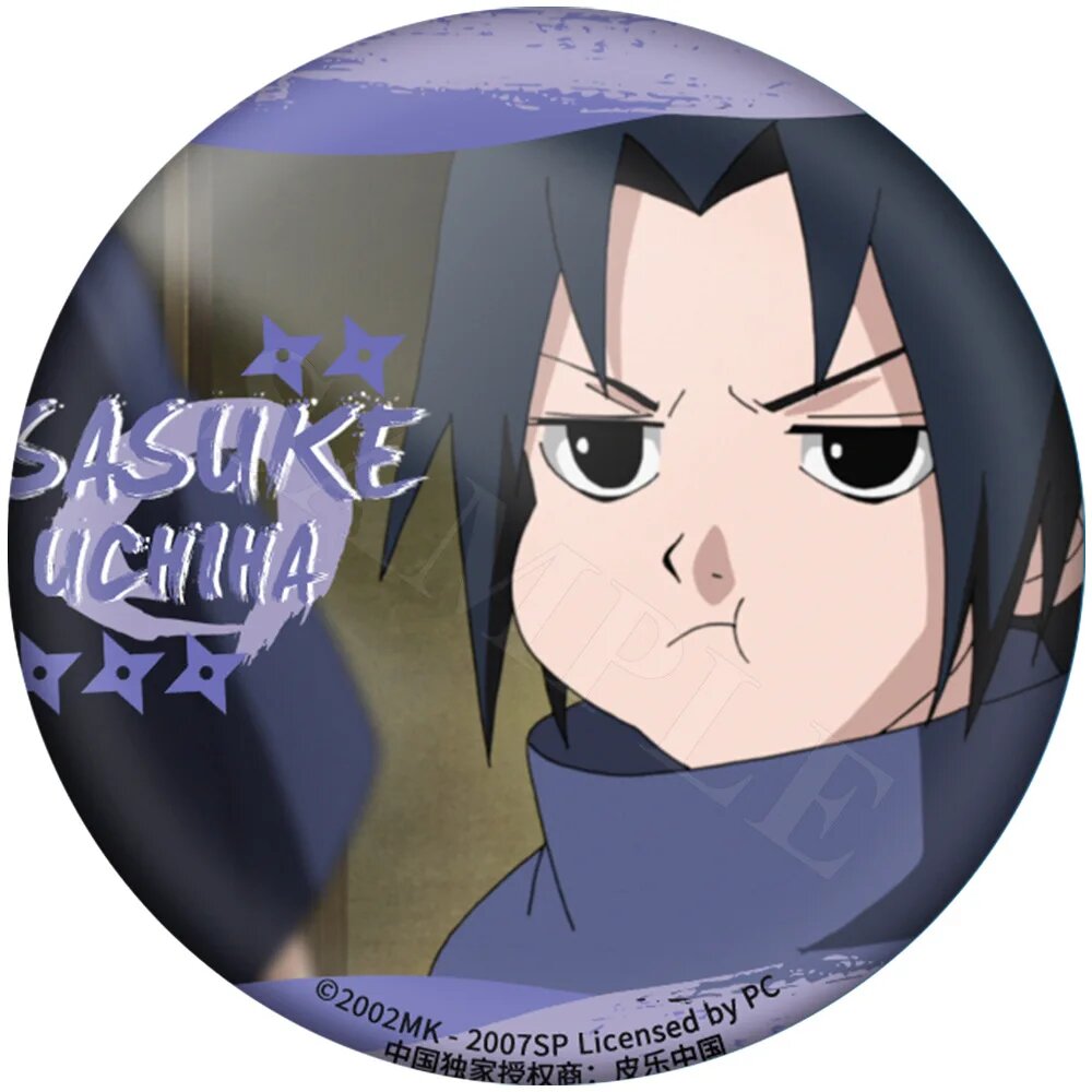 Значок металлический Naruto Sasuke, темно-синий